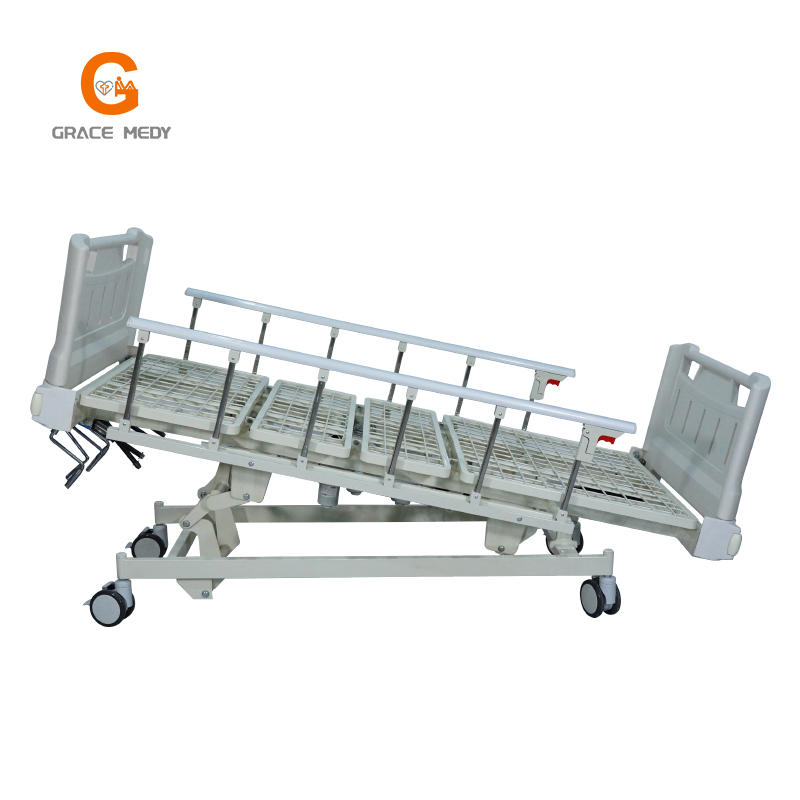 5 function hospital bed manual crank medical bed - GRACE MEDY Hospital ...